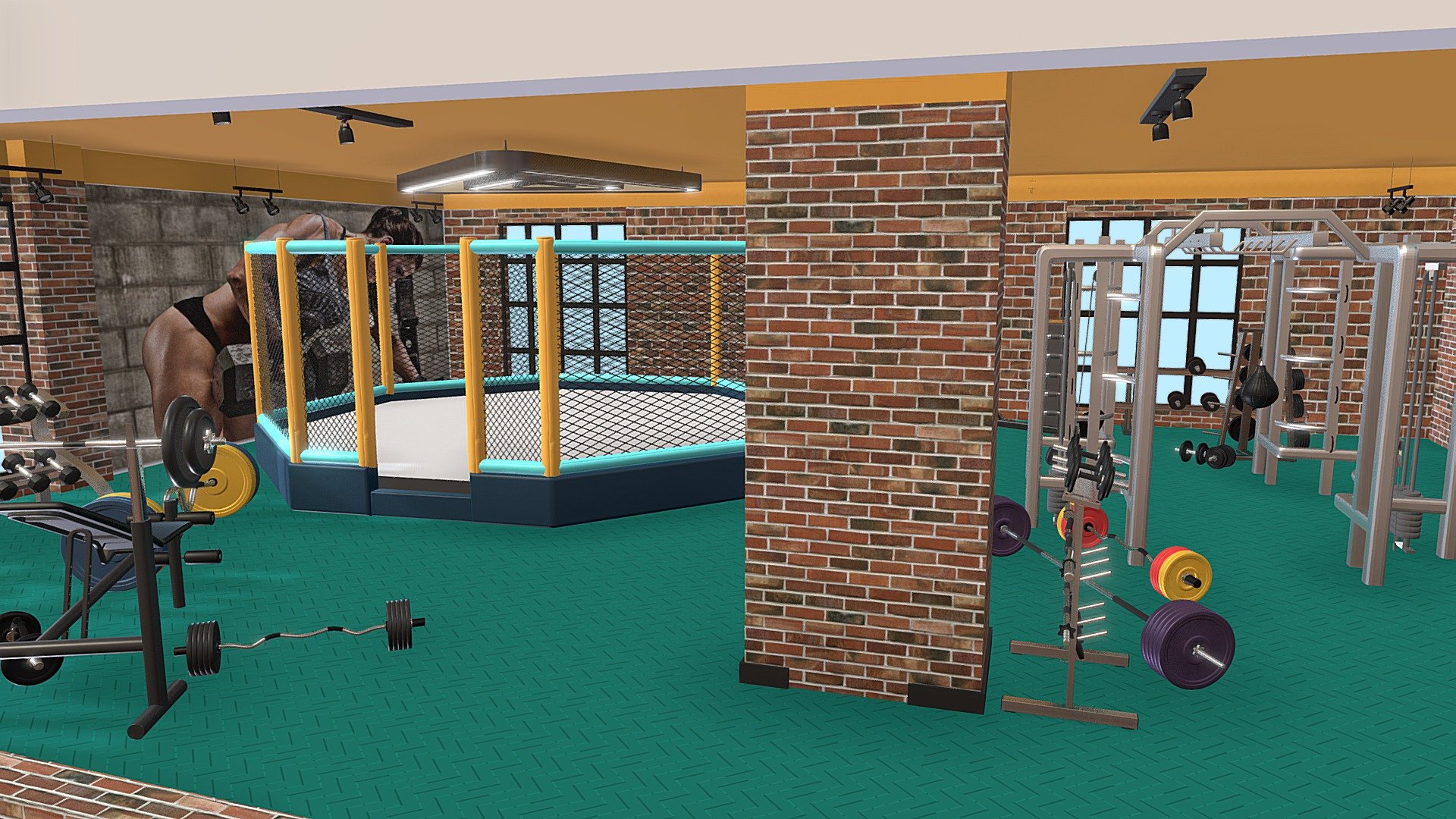 Gym - 3D model by Fabbri (@flaviafabbri) [863b282] - Sketchfab