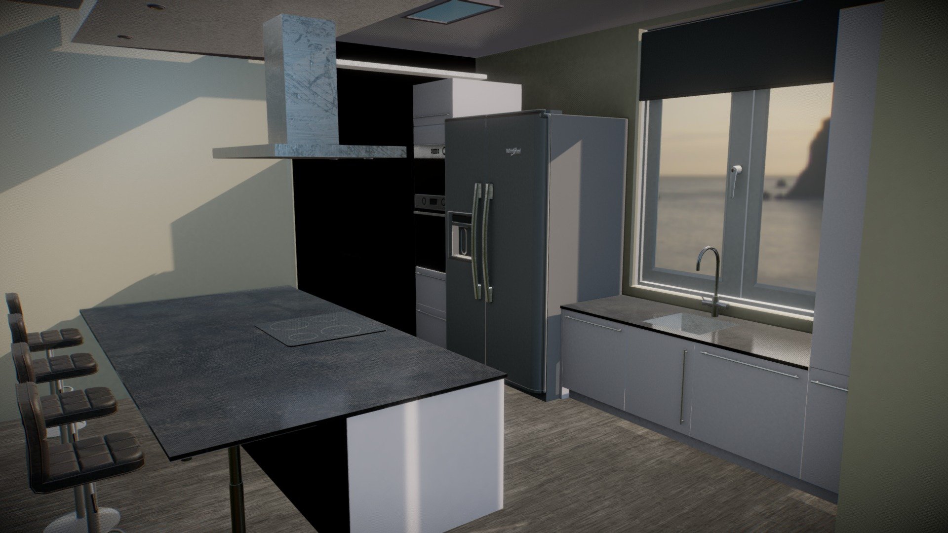 Modern Kitchen - 3D model by jessicaluiten [863e6b4] - Sketchfab