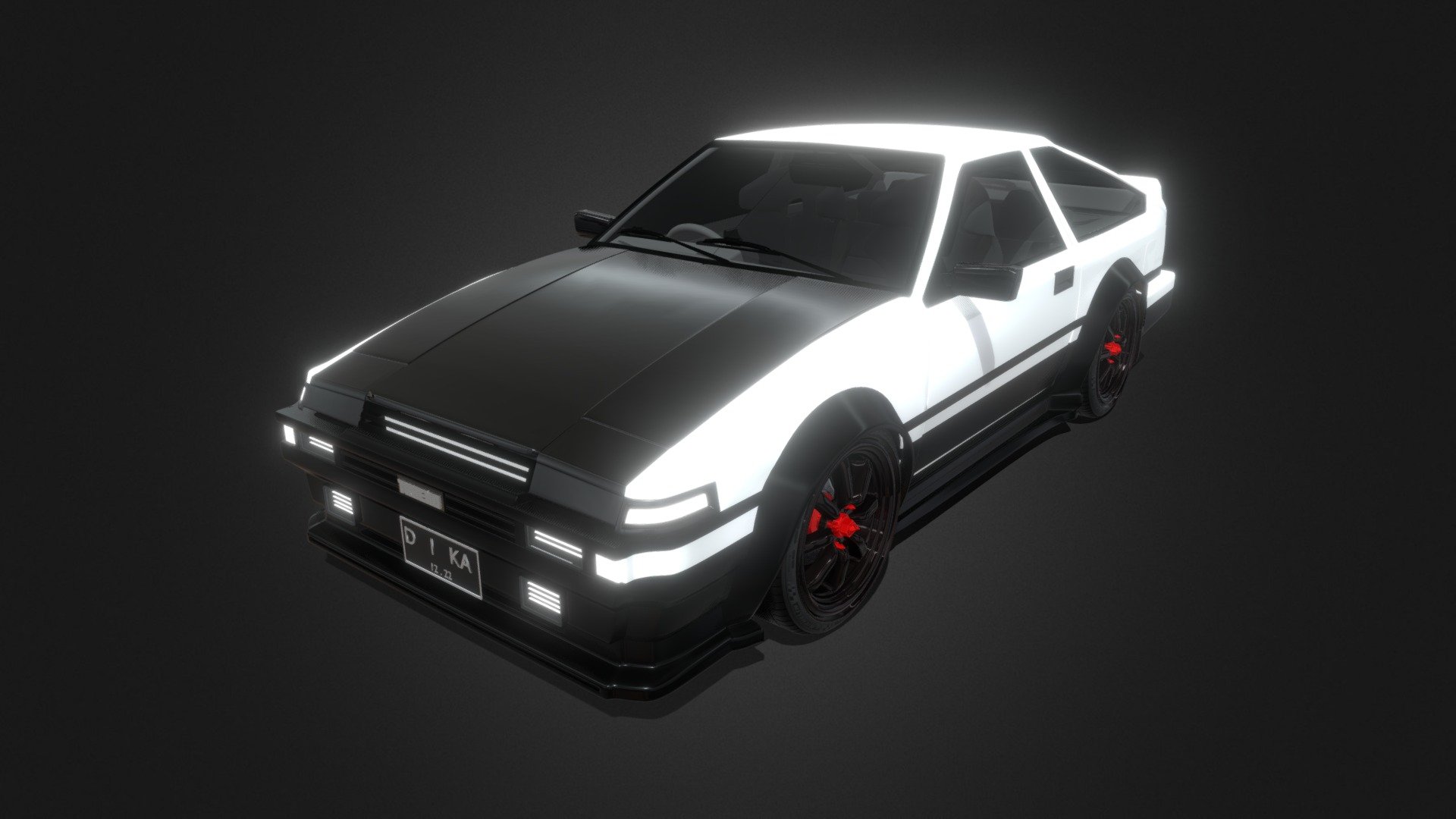 Hachi Roku AE86 - 3D model by dikainst [8644a6d] - Sketchfab