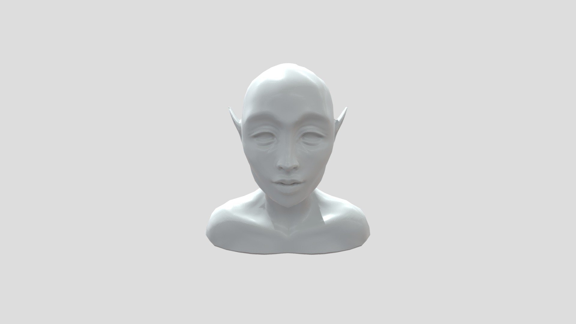 Elven Character Bust - 3D model by dalptekin98 [864768b] - Sketchfab