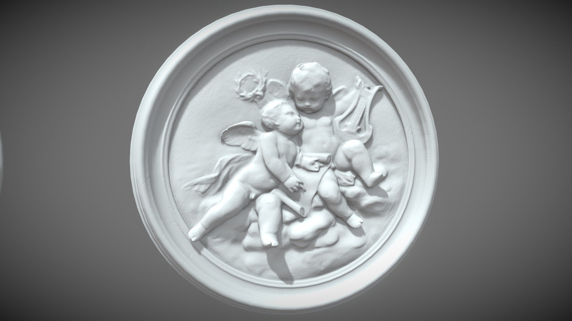 Барельеф ангелы. Bas-relief of angels. - Download Free 3D model by ...