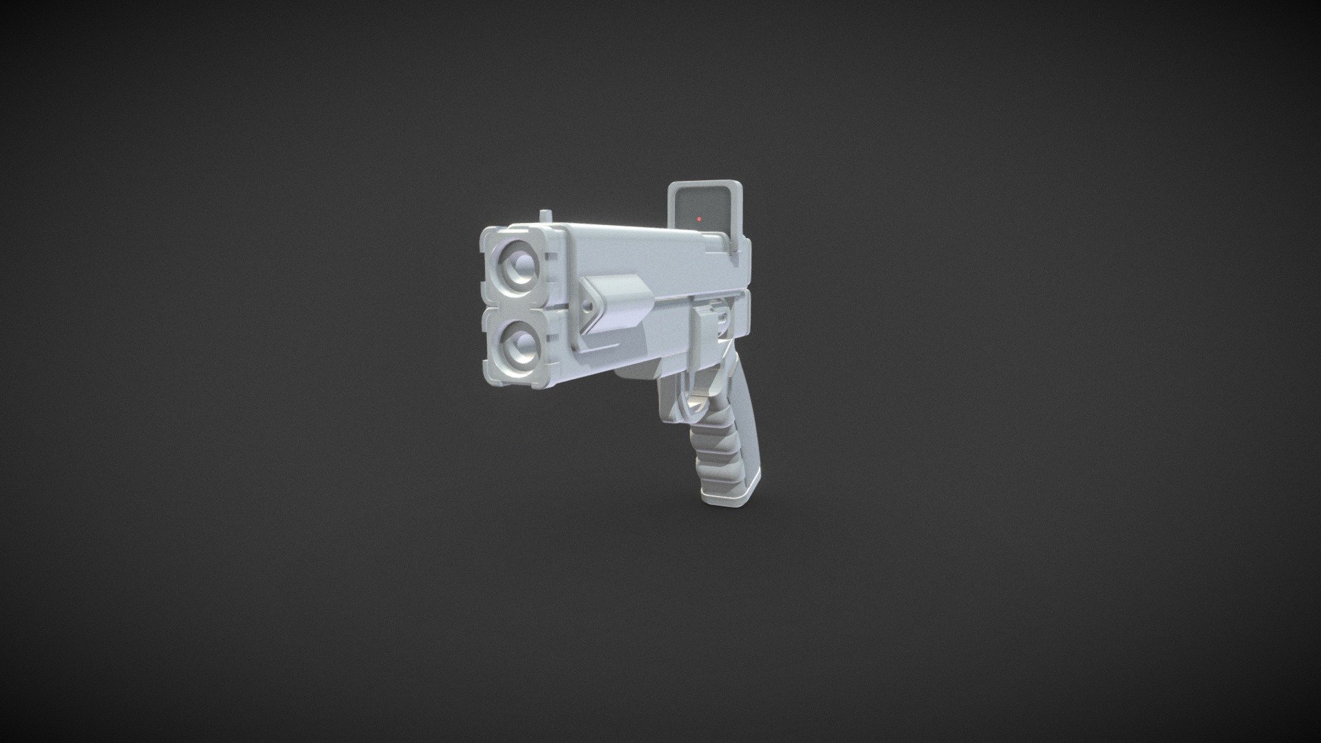 Double Barrel Handgun - Download Free 3D model by Midé (@Olumide ...