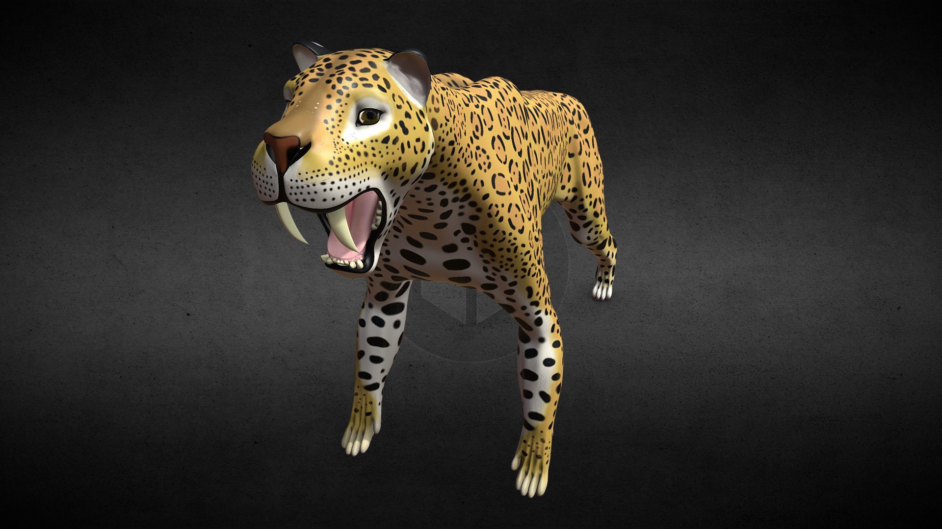 Smilodon Fatalis (skin-only) - 3D model by KrStolorz (Krzysztof Stolorz ...