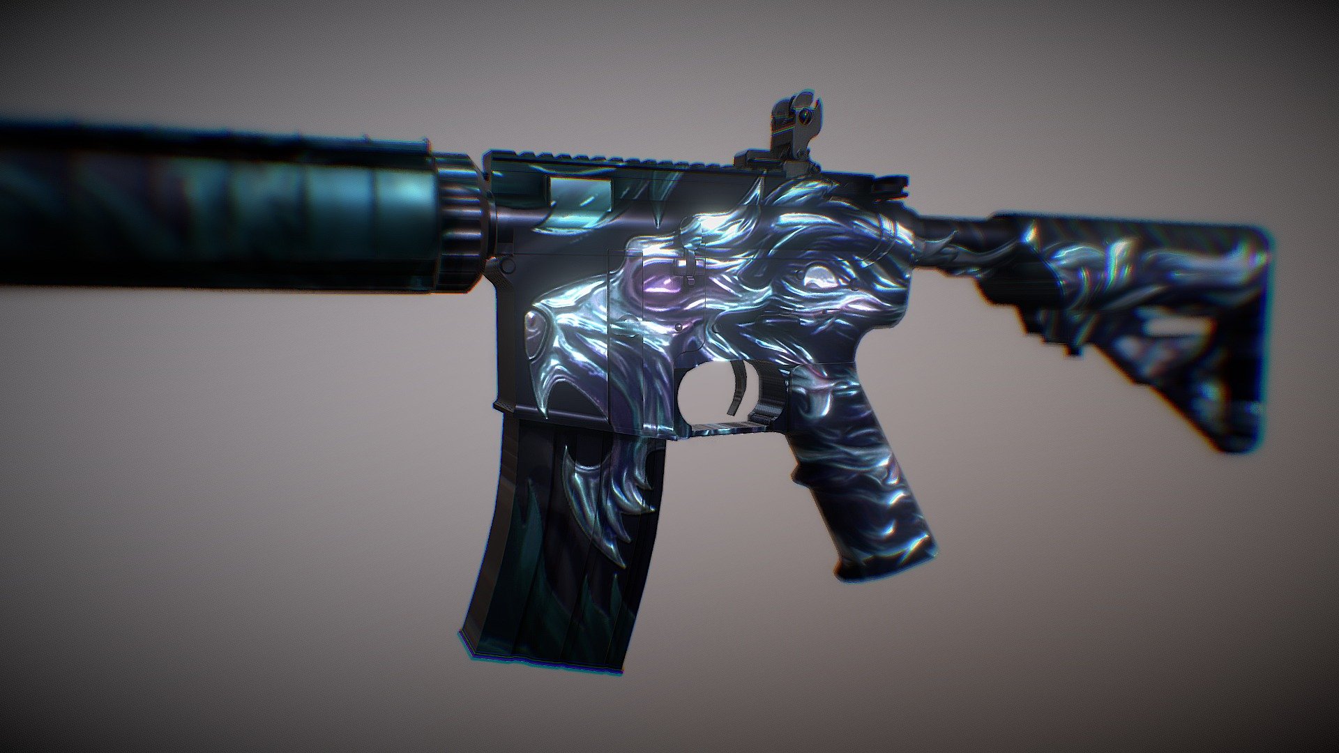 M4A4 | Unleashed Beast - 3D model by Machamp [86536e5] - Sketchfab