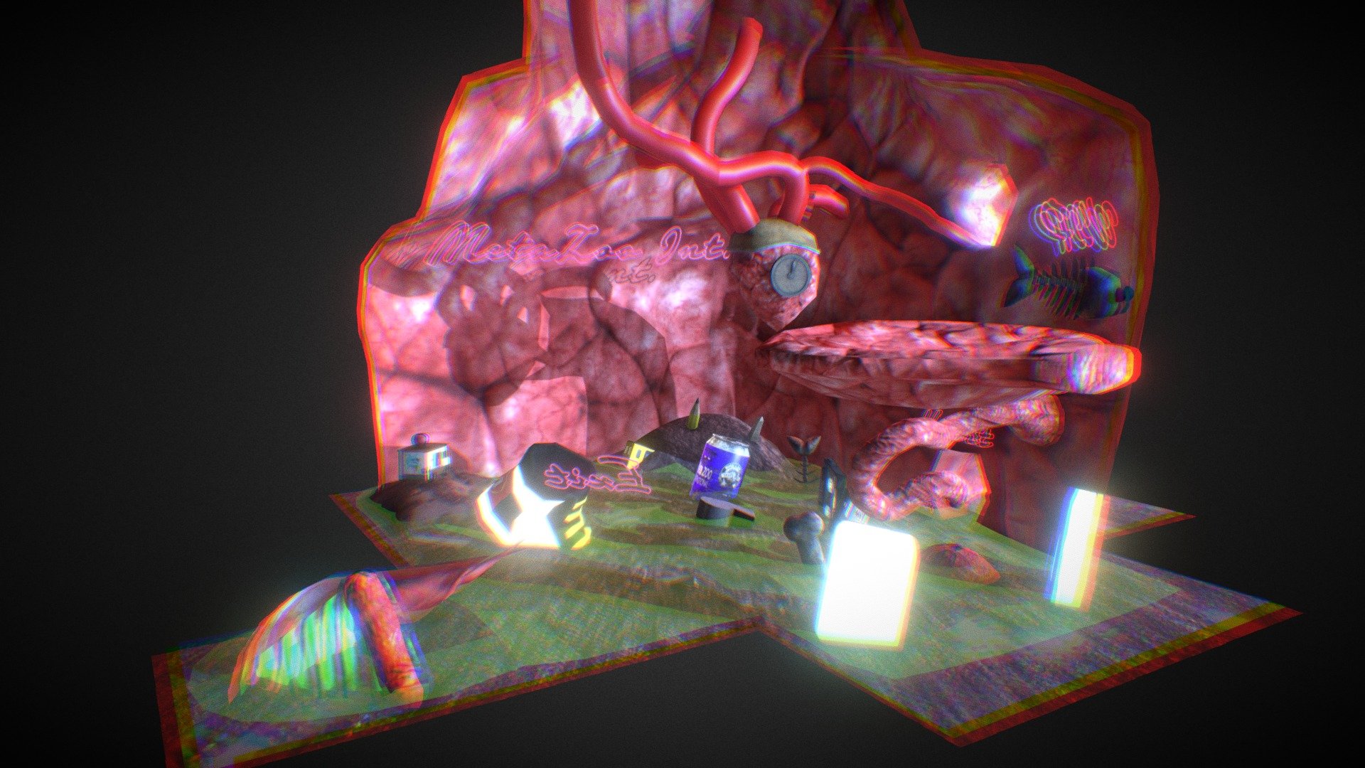 MetaZoo Halloween Scene 2 - Decentraland Build - 3D model by ...