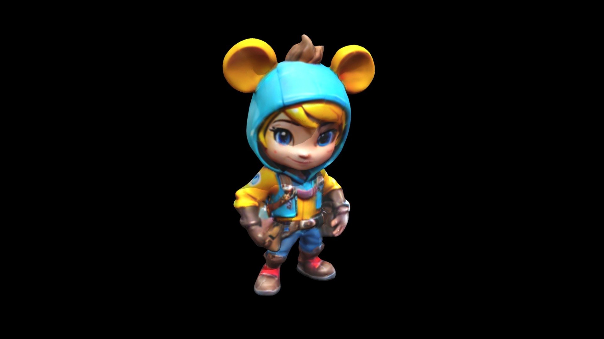 "Battlegrounds" character Stubby, a young girl w - Download Free 3D ...