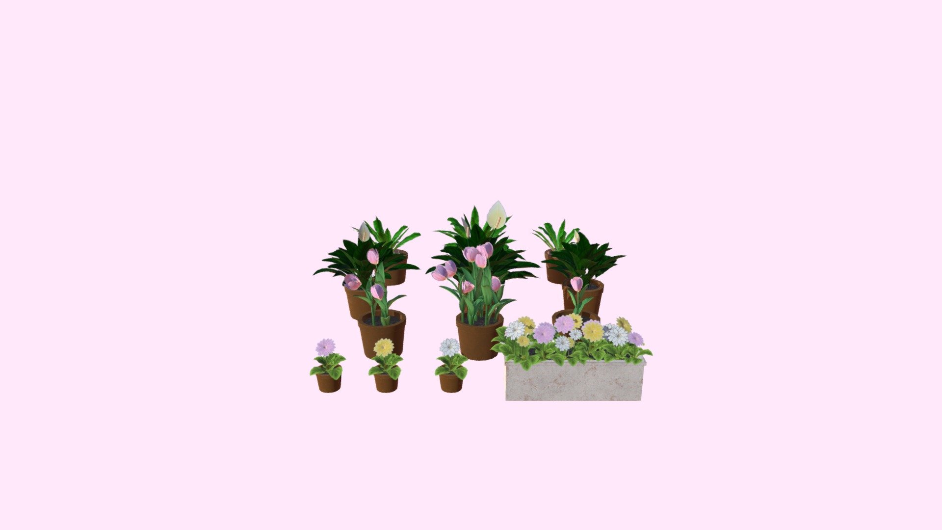 Stylized Flowers Pack - Buy Royalty Free 3D model by SophieSchenk ...