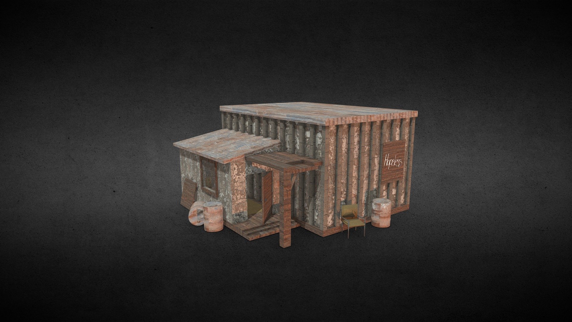 Abandoned Post-Apocalyptic House - Download Free 3D model by C01L3D ...