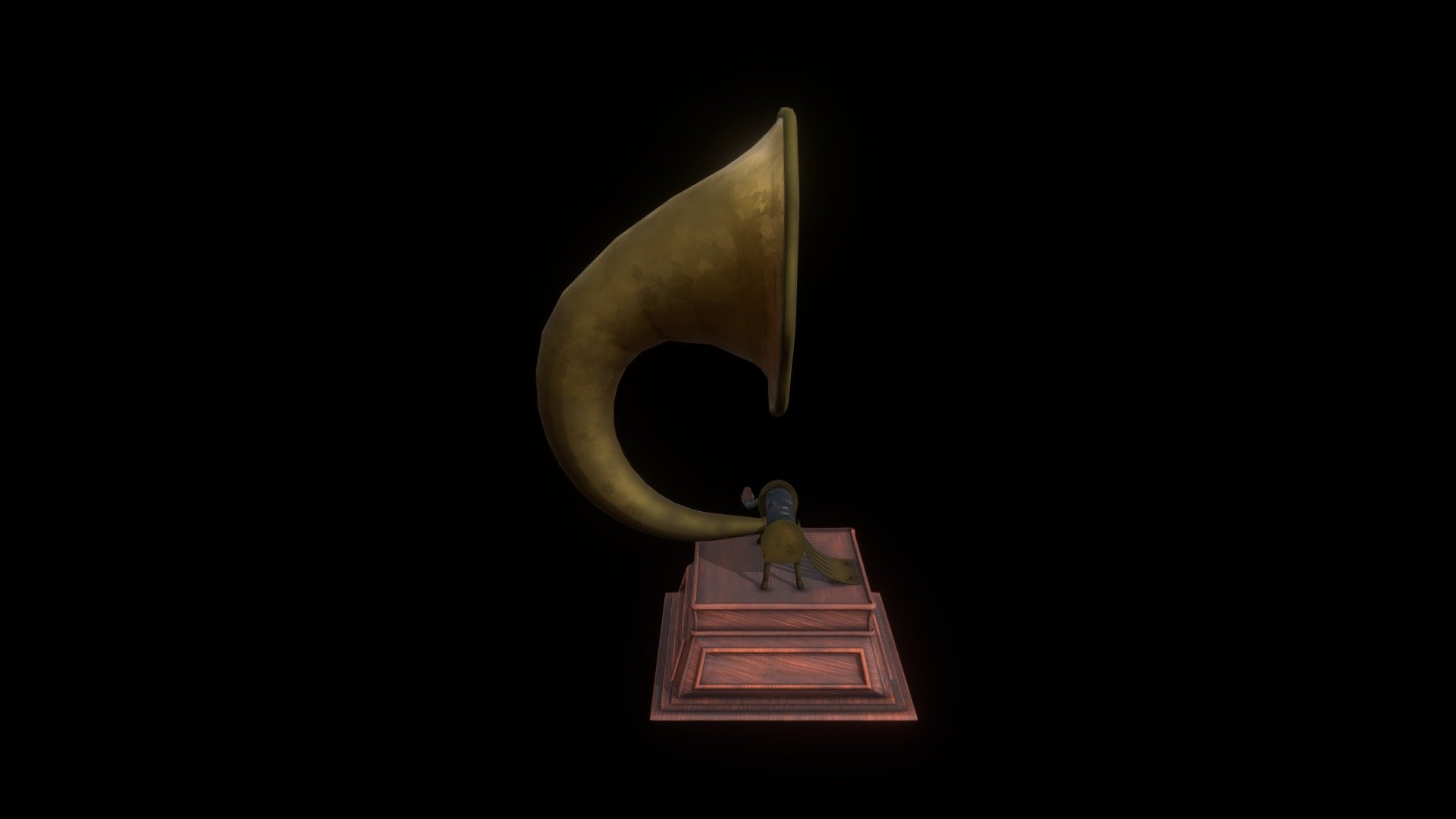 Low Poly 3D Phonographer - 3D model by aMARe (@malafe21) [865a895 ...