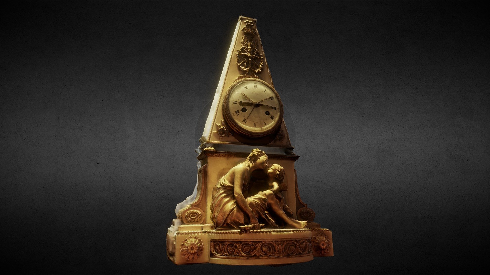 Clock in the shape of obelisk - Buy Royalty Free 3D model by Geoffrey ...