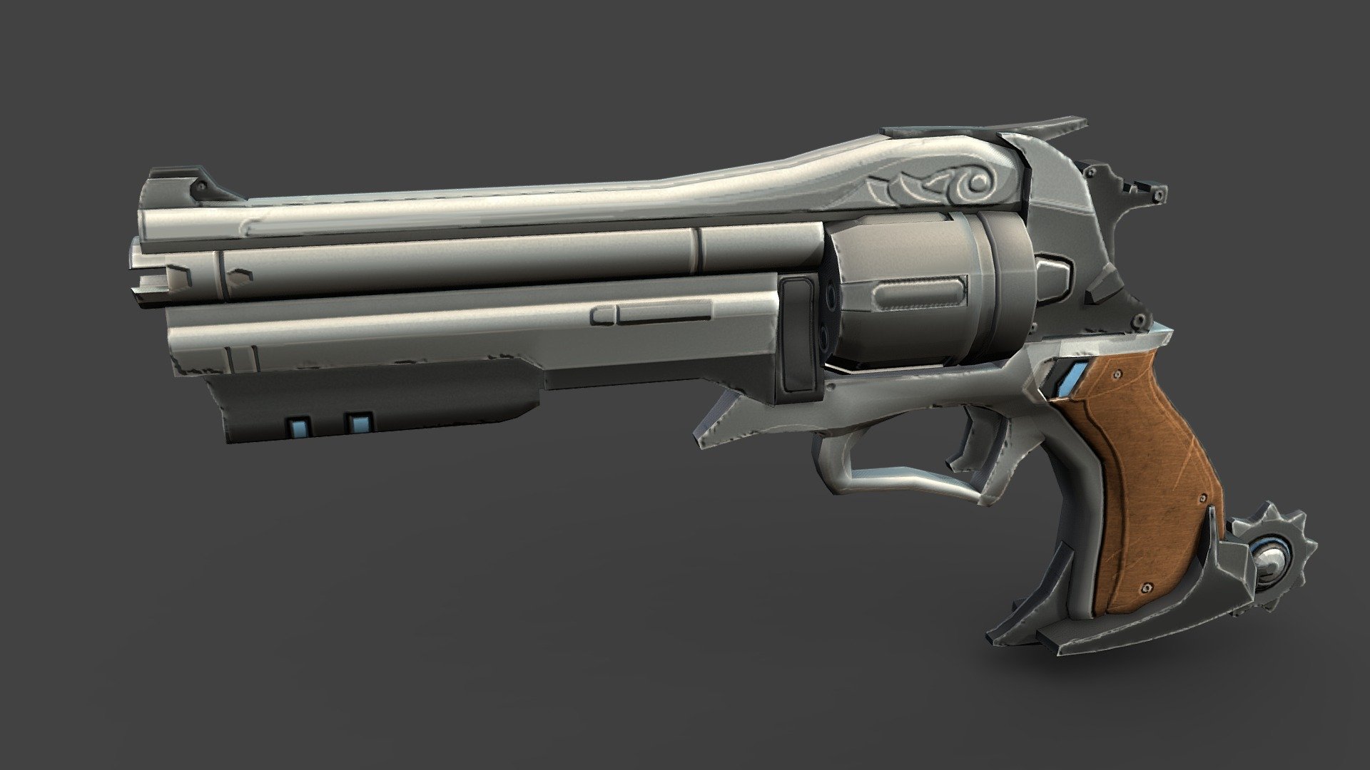Low poly McCree Revolver - 3D model by Oliver Edwards (@OliverEdwards ...