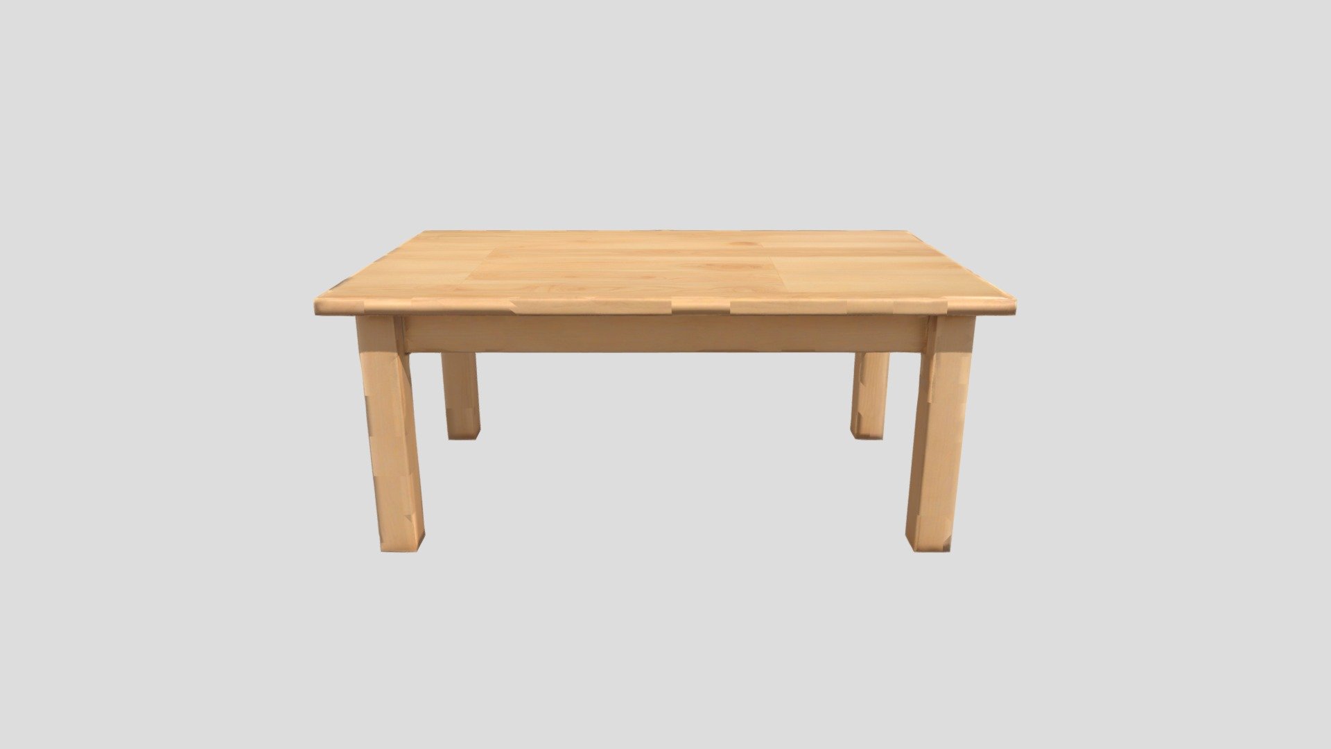 simple easy table with leg wood - 3D model by EElien [865ea25] - Sketchfab