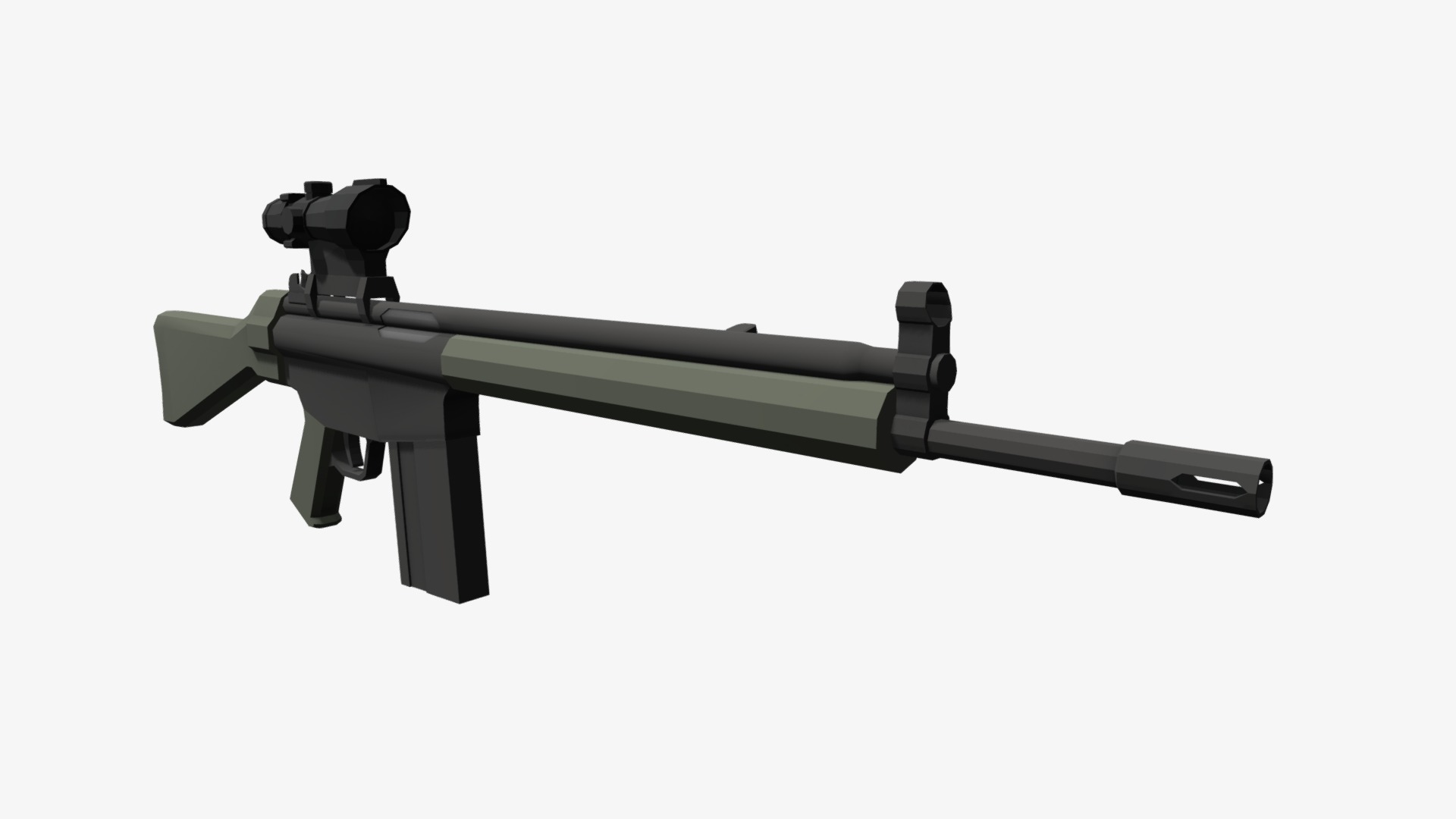 Low Poly G3A3 ACOG - 3D model by samanthacford [866237b] - Sketchfab