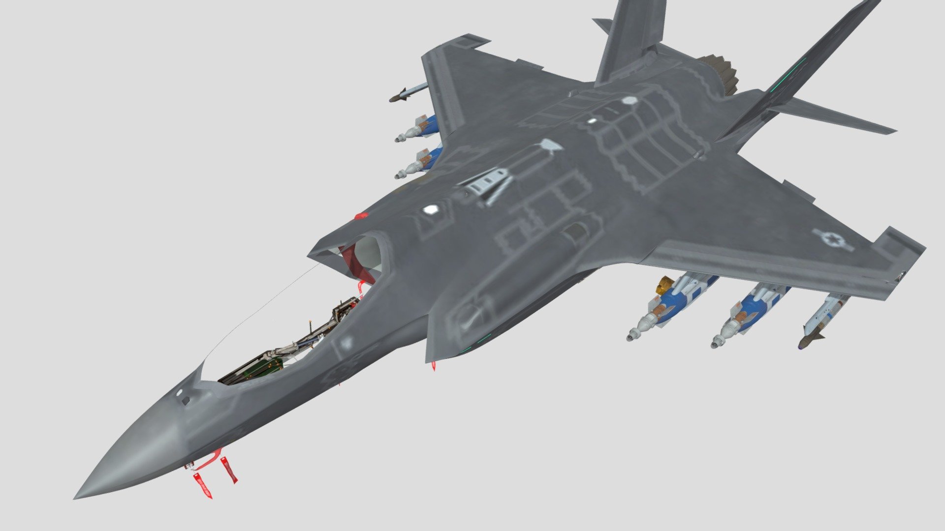 F–35 A Lightning II + Weapons + Animations - Download Free 3D model by ...