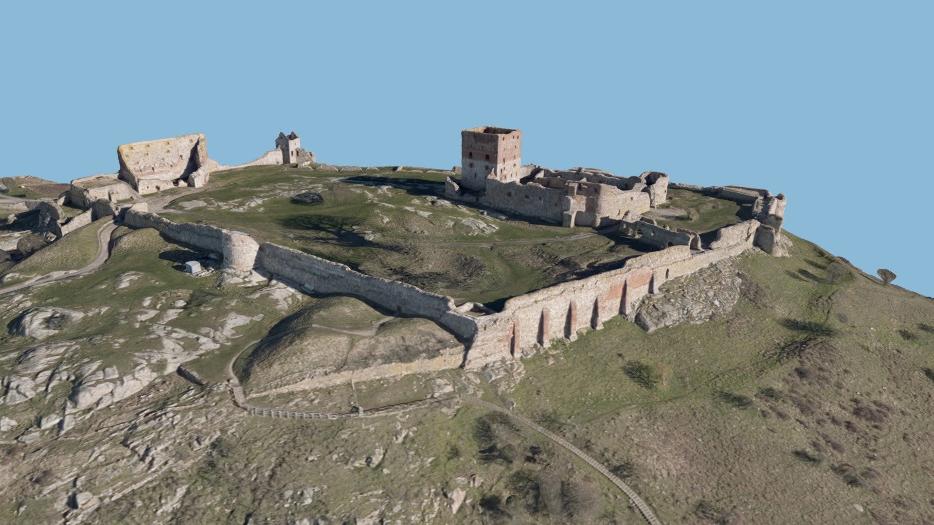 Hammershus - Scandinavia's largest castle ruin - Download Free 3D model ...