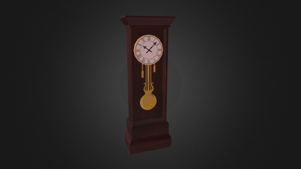Standing Clock - 3D model by DorisDai [866b1f4] - Sketchfab