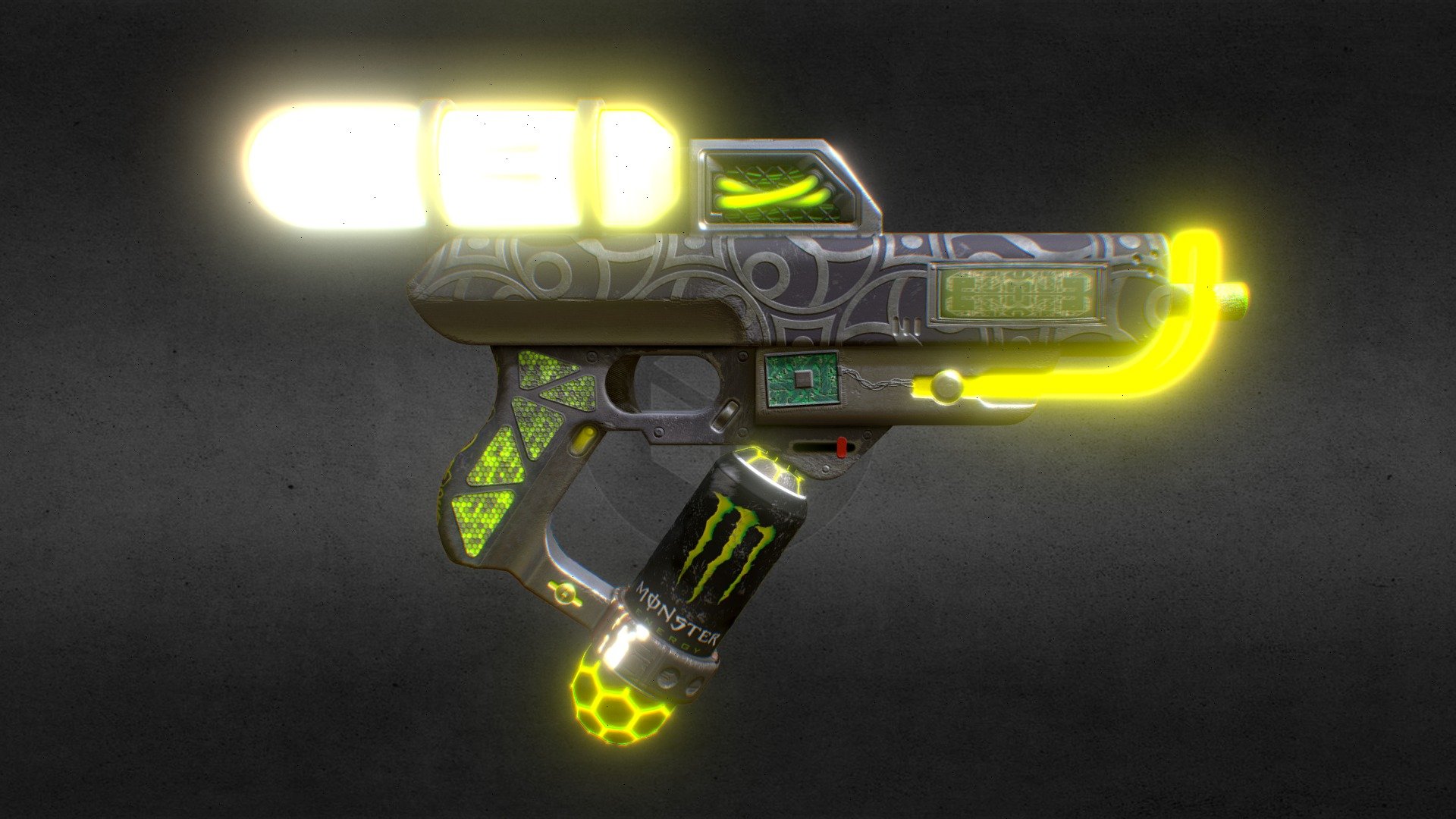 Sci-Fi Monster Energy Blaster - Buy Royalty Free 3D model by Denis Kr ...