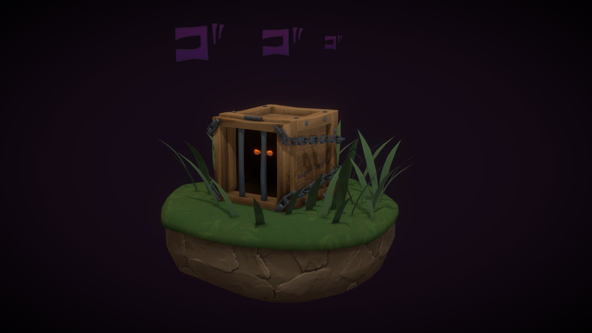 Stylized scary box - 3D model by ceelees [866e5df] - Sketchfab