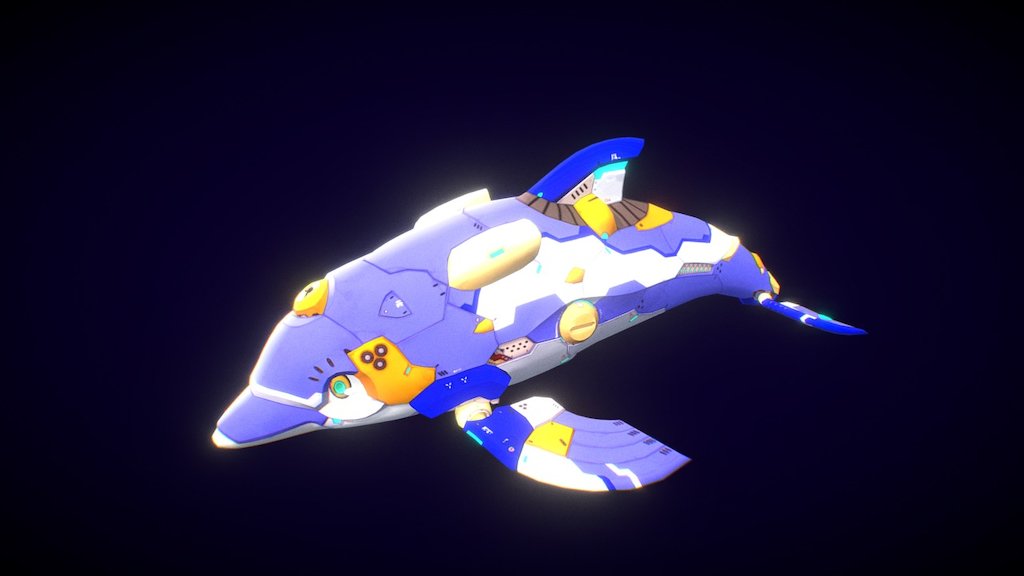 Flank the Astro Dolphin - 3D model by MAR10 (@hex2go) [86738d1] - Sketchfab