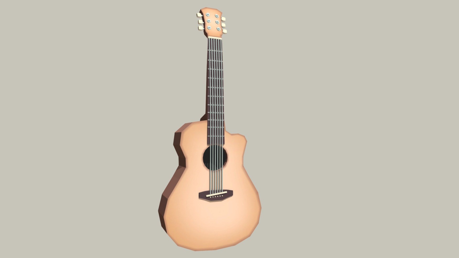 Low poly asset: Acoustic Guitar - Download Free 3D model by Kieran H ...
