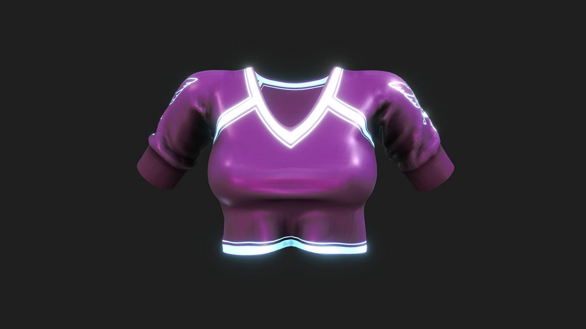 Female Cyber Crop Top - Buy Royalty Free 3D model by 3dia [867548c ...