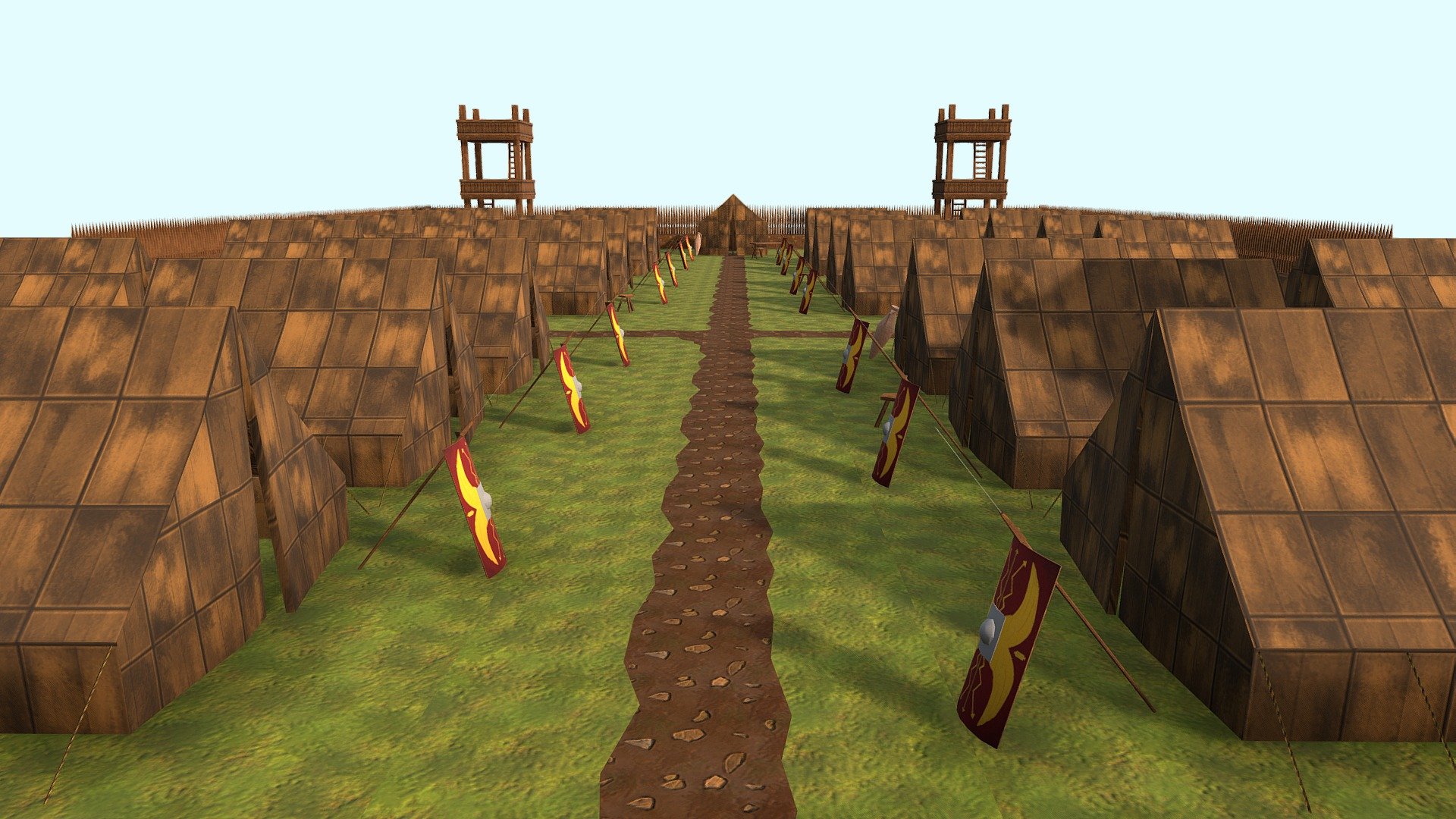 Modular Roman Marching Camp - Download Free 3D model by Ngakau Blake ...
