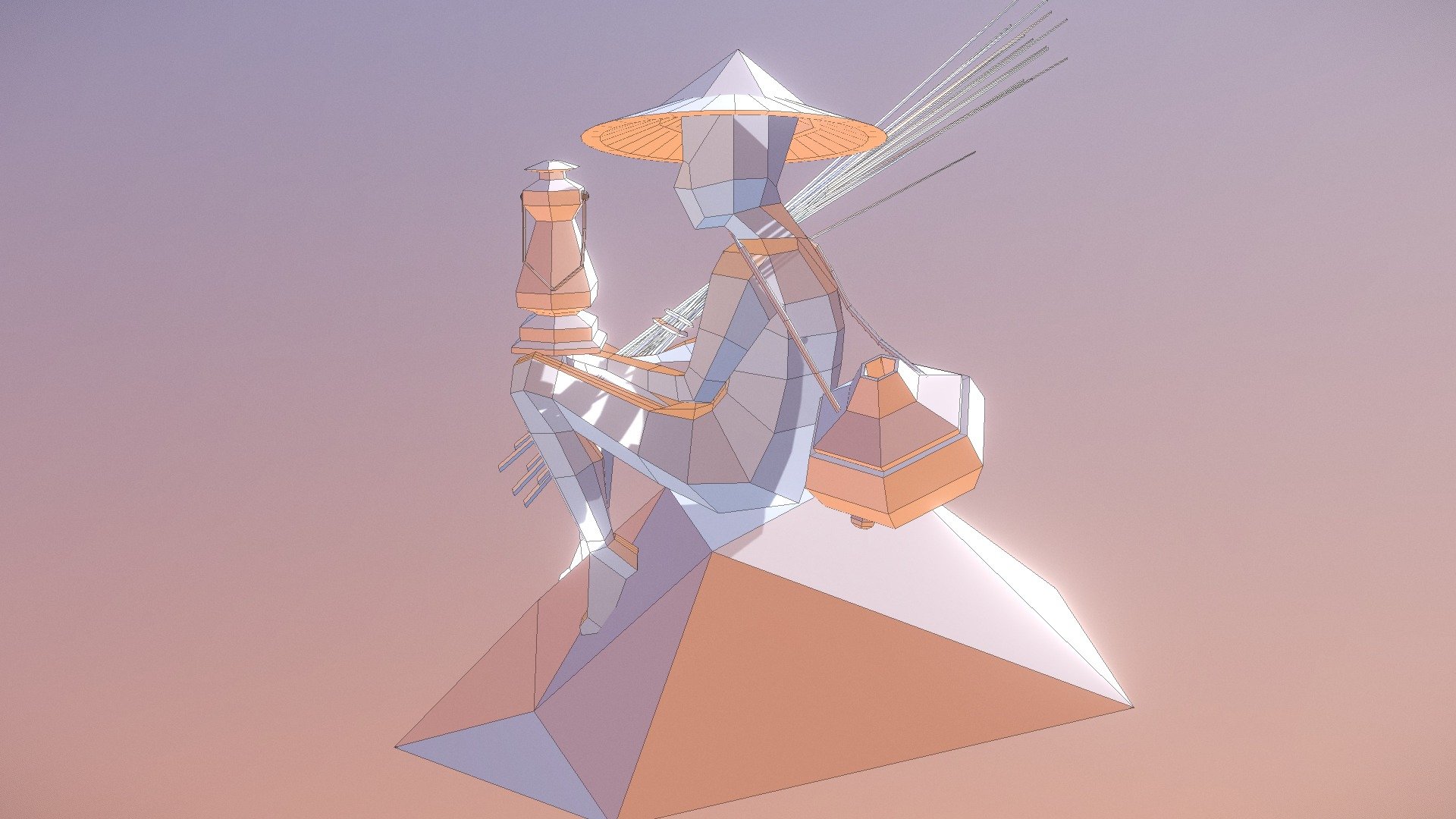 Boy and a lamp - 3D model by kaura [867ba78] - Sketchfab