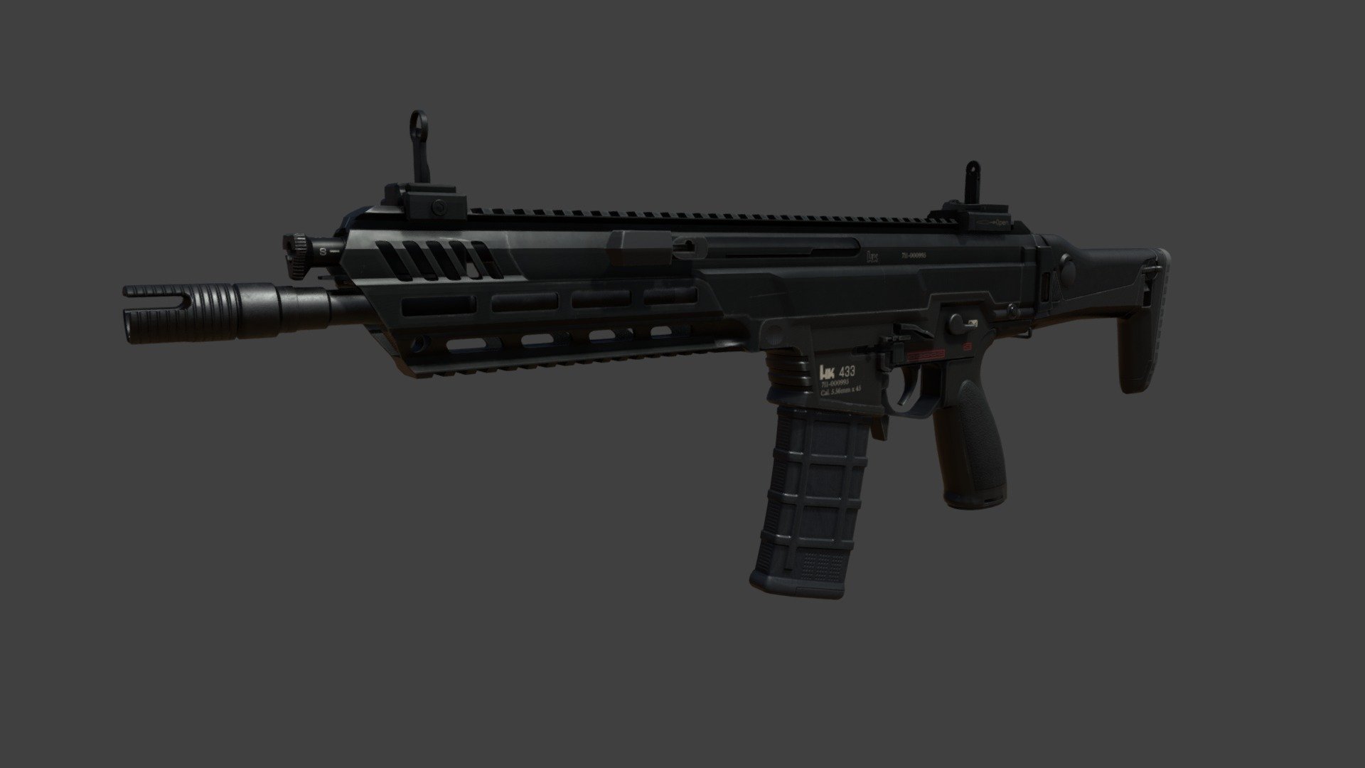 Heckler & Koch HK433 - 3D model by adriahnmiguel (@aamiguel) [867e46f ...