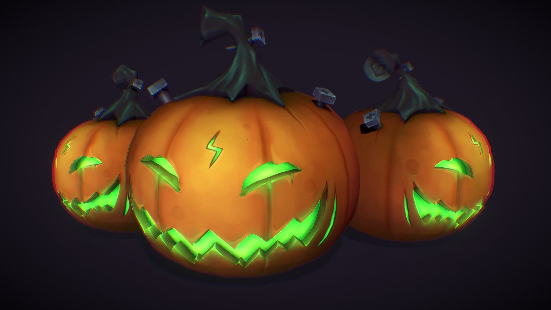 Handpainted Pumpkin - ZugZug Tutorials - Buy Royalty Free 3D model by ZugZug Art (@zugzug ...