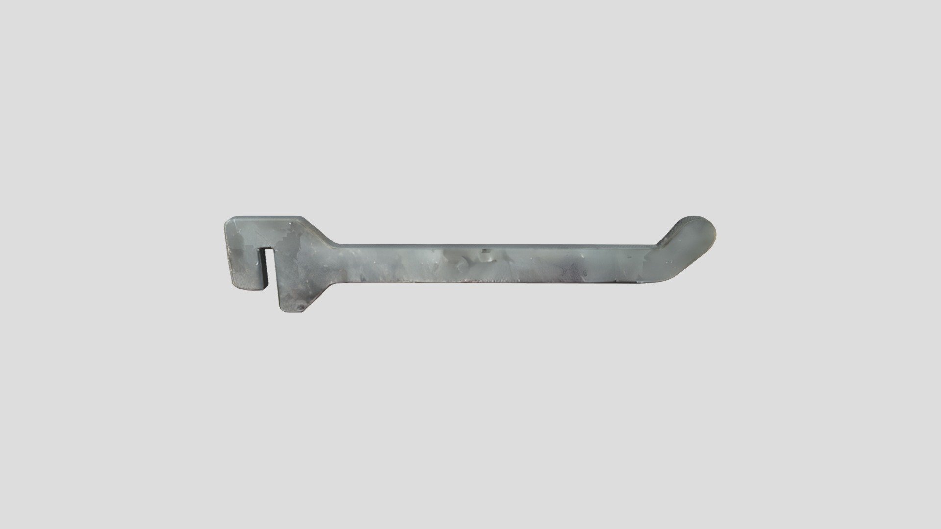 Metal hook-shaped tool or lever - 3D model by chrnicolajsen [8685669] - Sketchfab