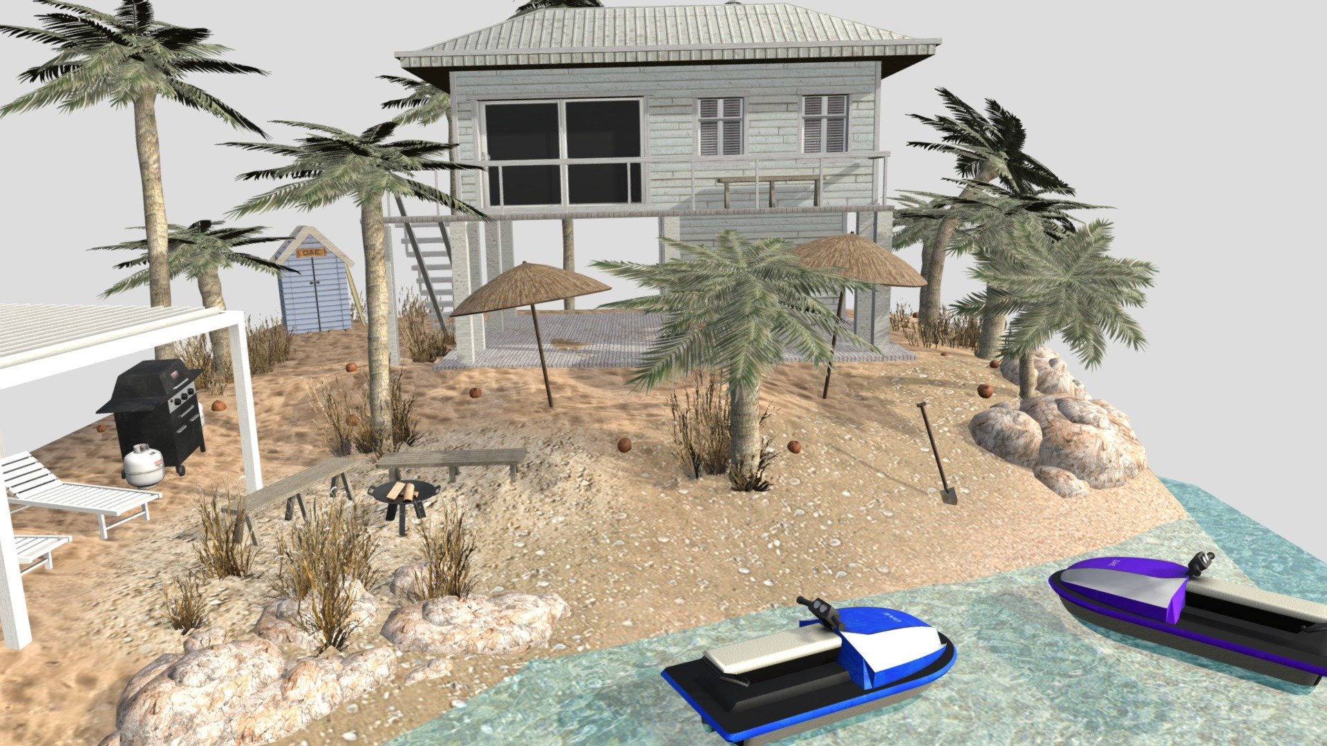DAE Diorama - By the ocean - Download Free 3D model by Emile Bergers ...