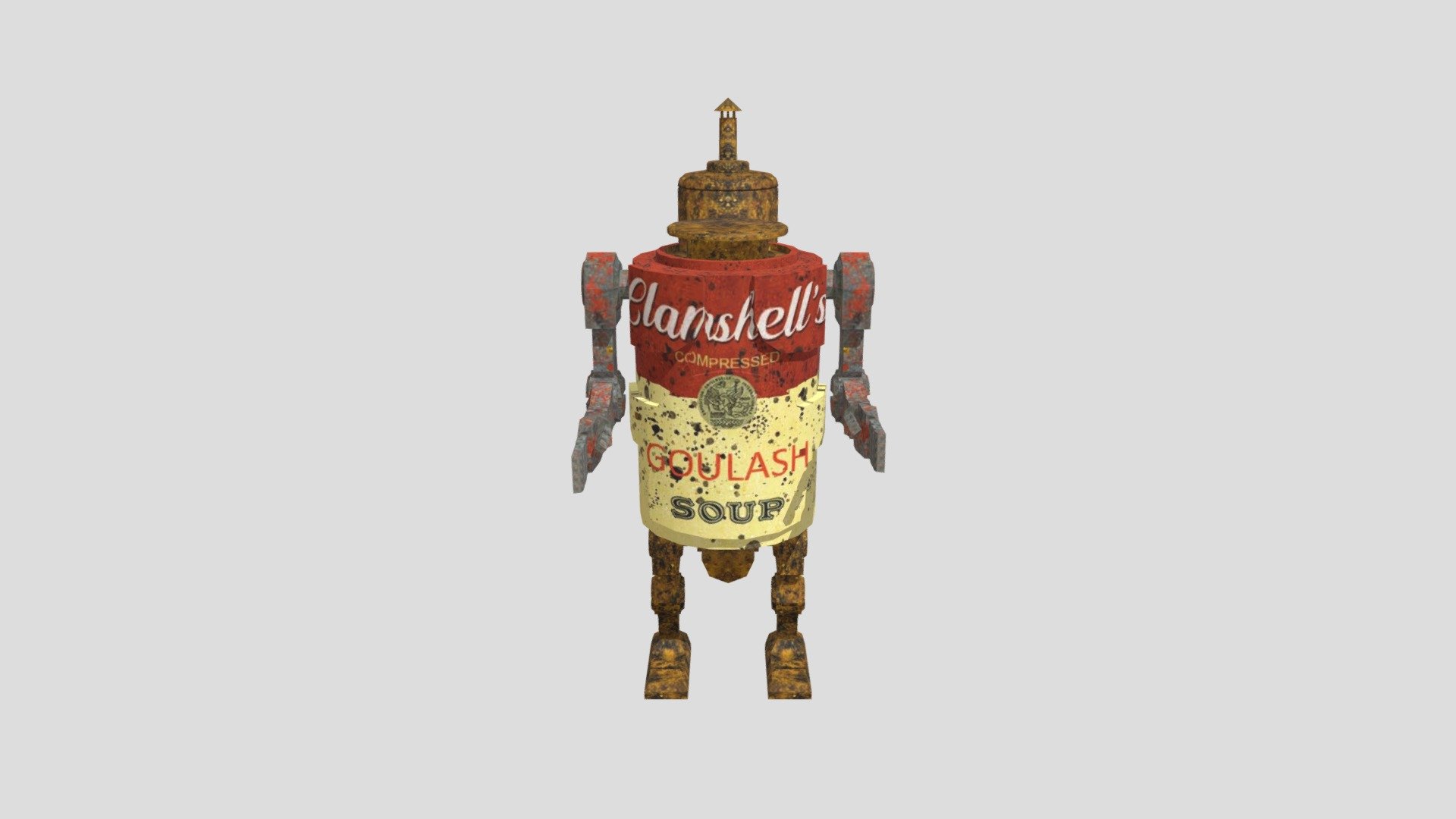 Soup Can Robot - 3D model by gmaldoven [868ad86] - Sketchfab