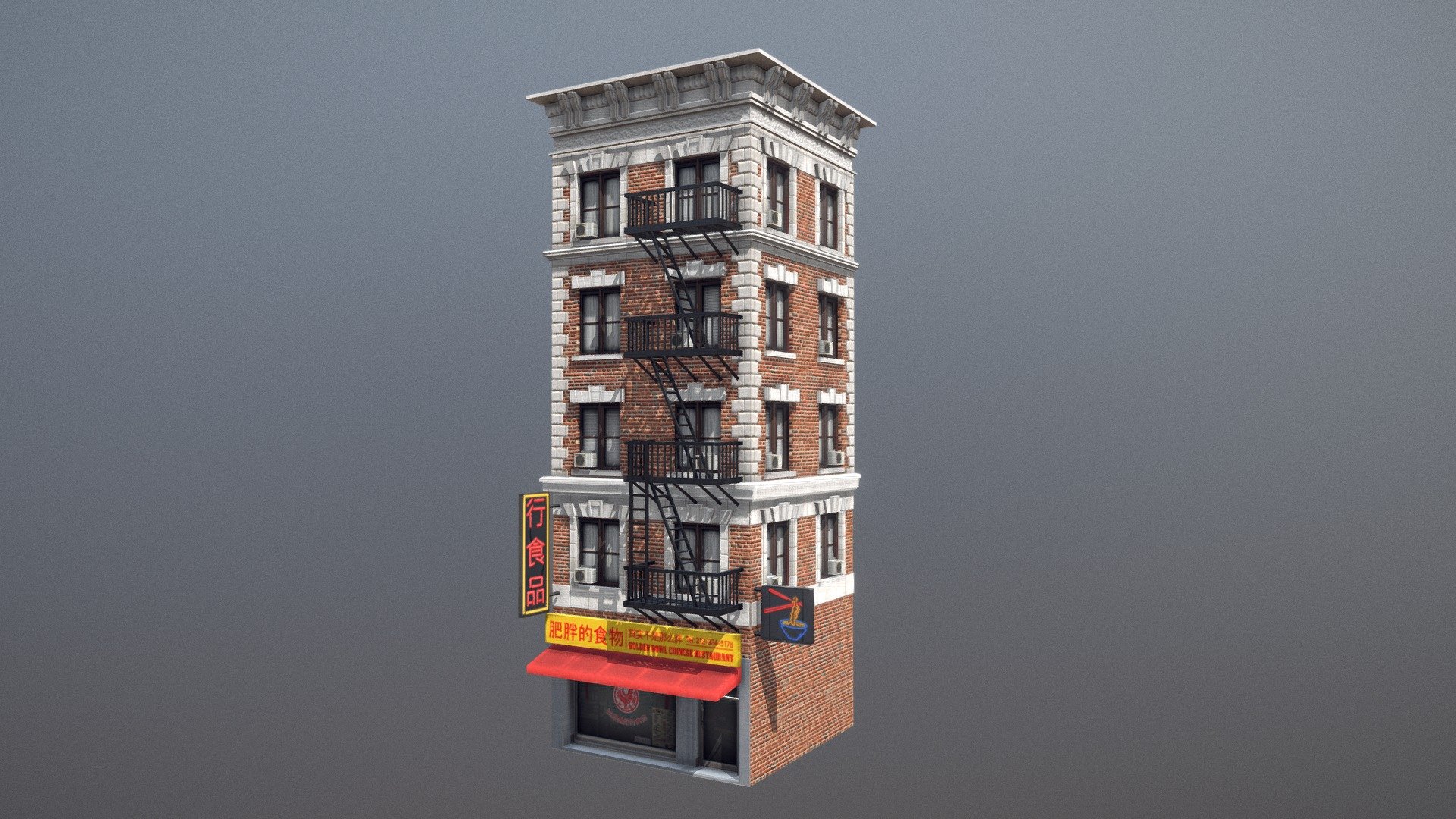 New York Building - 3D model by Tom Sandvik (@Tom.Sandvik) [868adf5 ...