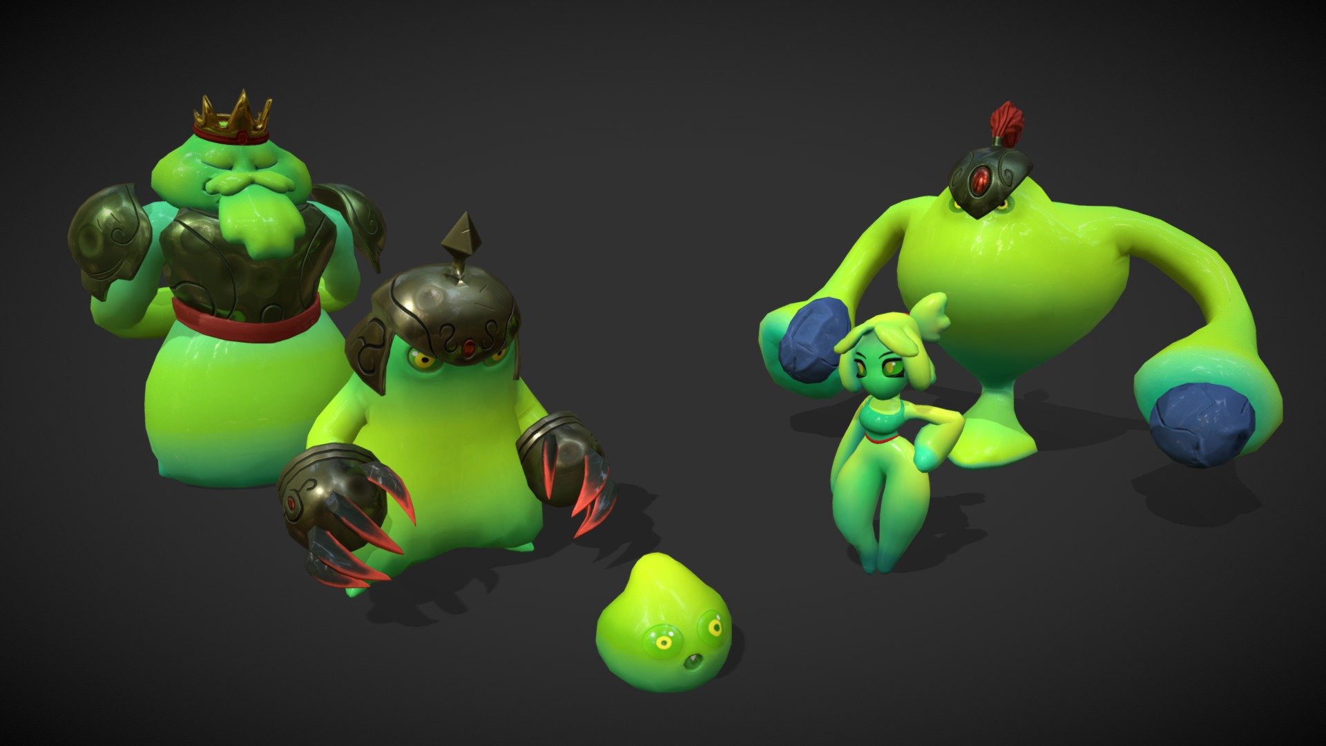 Residents of Slime Kingdom - 3D model by Justin T Phillips (@jtp360 ...