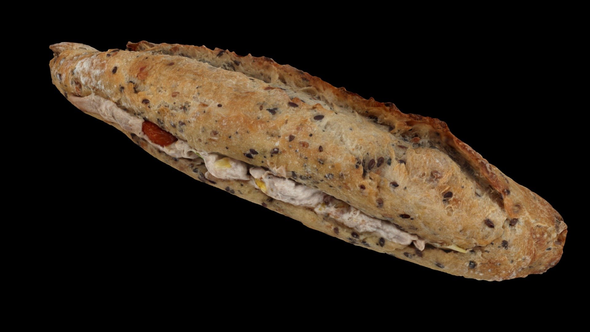 Sandwitch bread tuna with seeds SCAN - Buy Royalty Free 3D model by ...