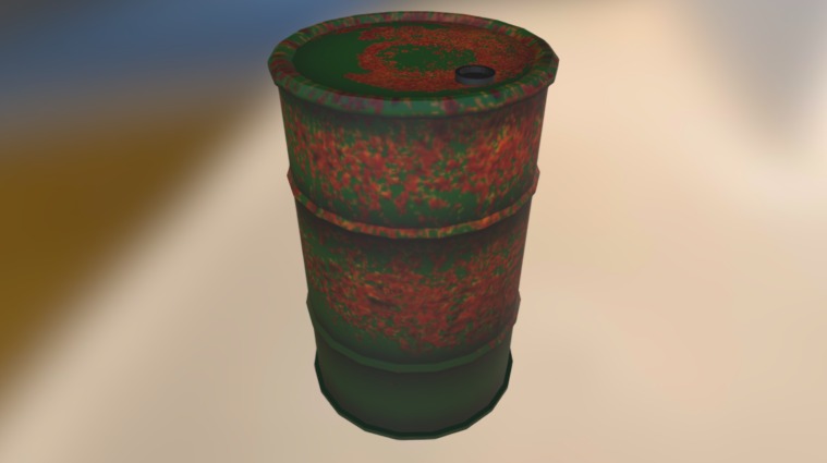 Sealed Oil Drum (Rusted Texture) - 3D model by Charlie Hopgood 3D ...