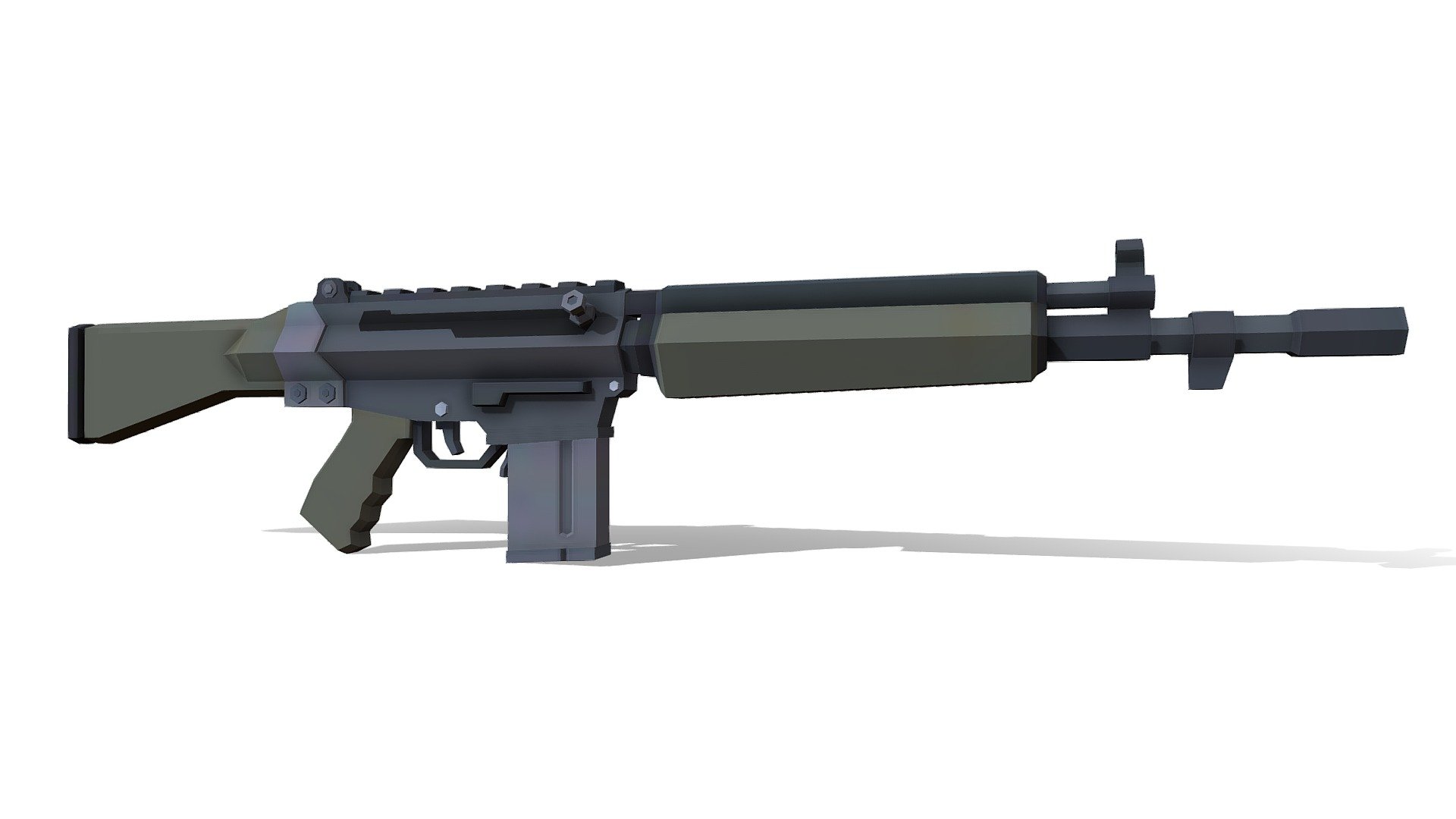 Assault Rifle (Low Poly) - 3D model by Likonisa (@eDU6tjT5IDwTntq ...