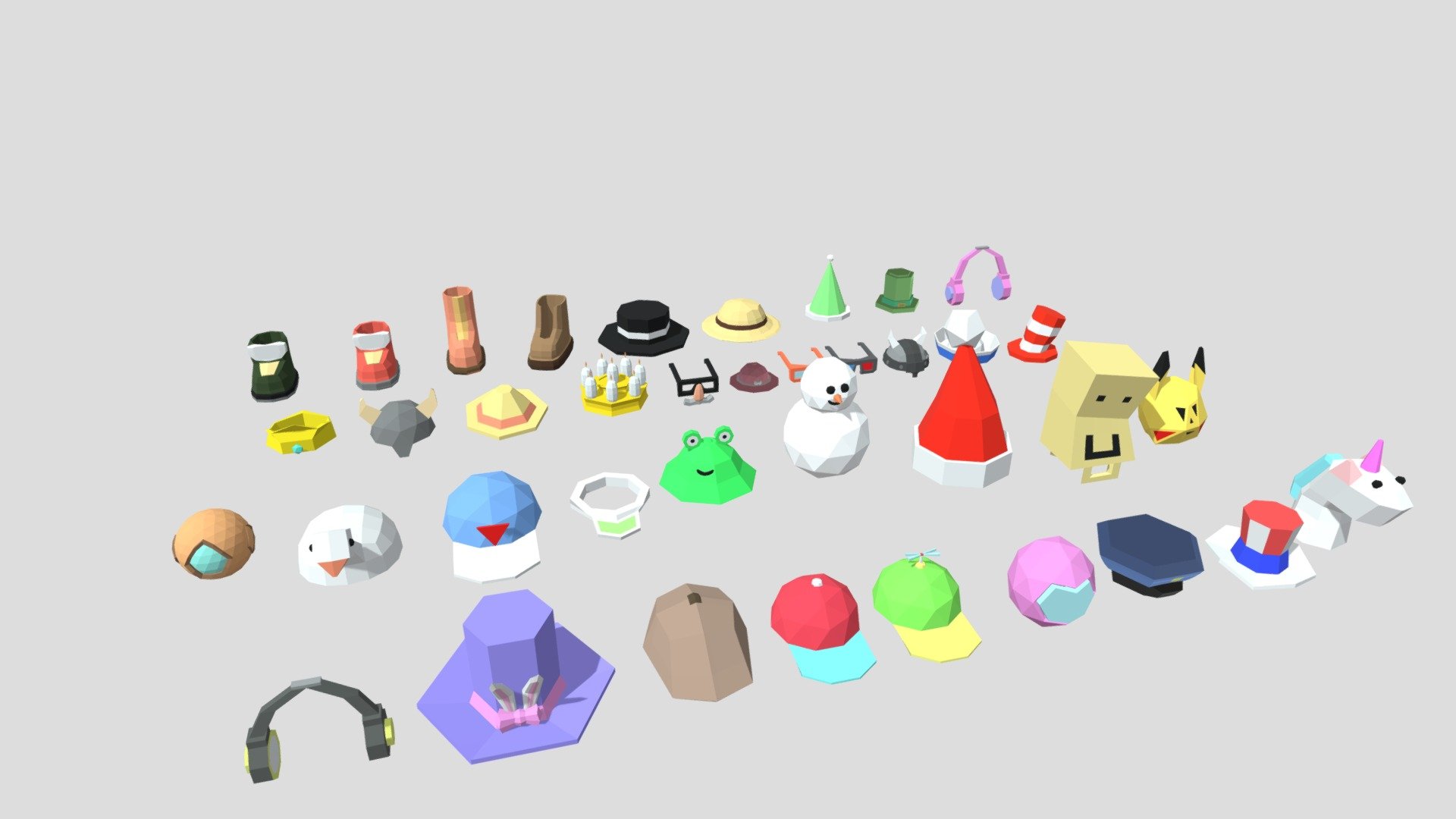 Low Poly Hats n Random Stuff - Buy Royalty Free 3D model by Anton ...