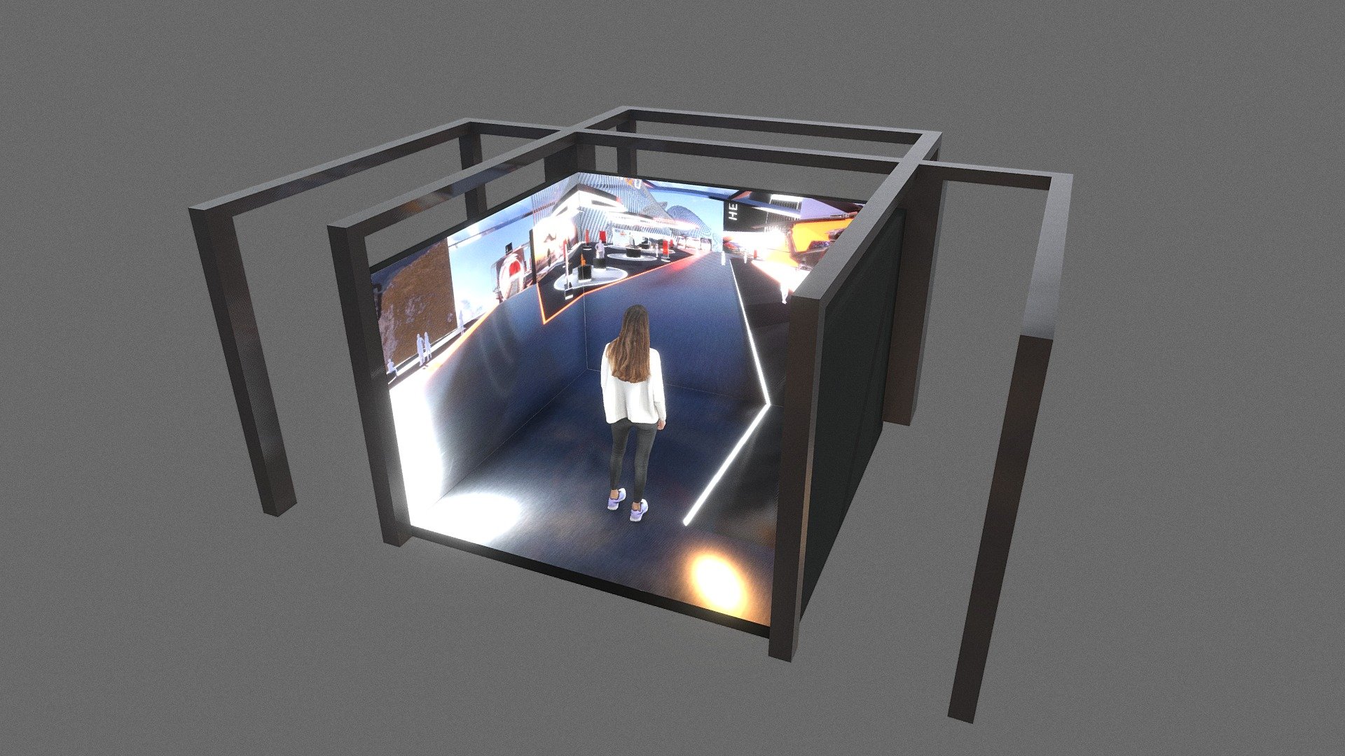 CAVE projection retroprojection - 3D model by Arcane Technologies ...