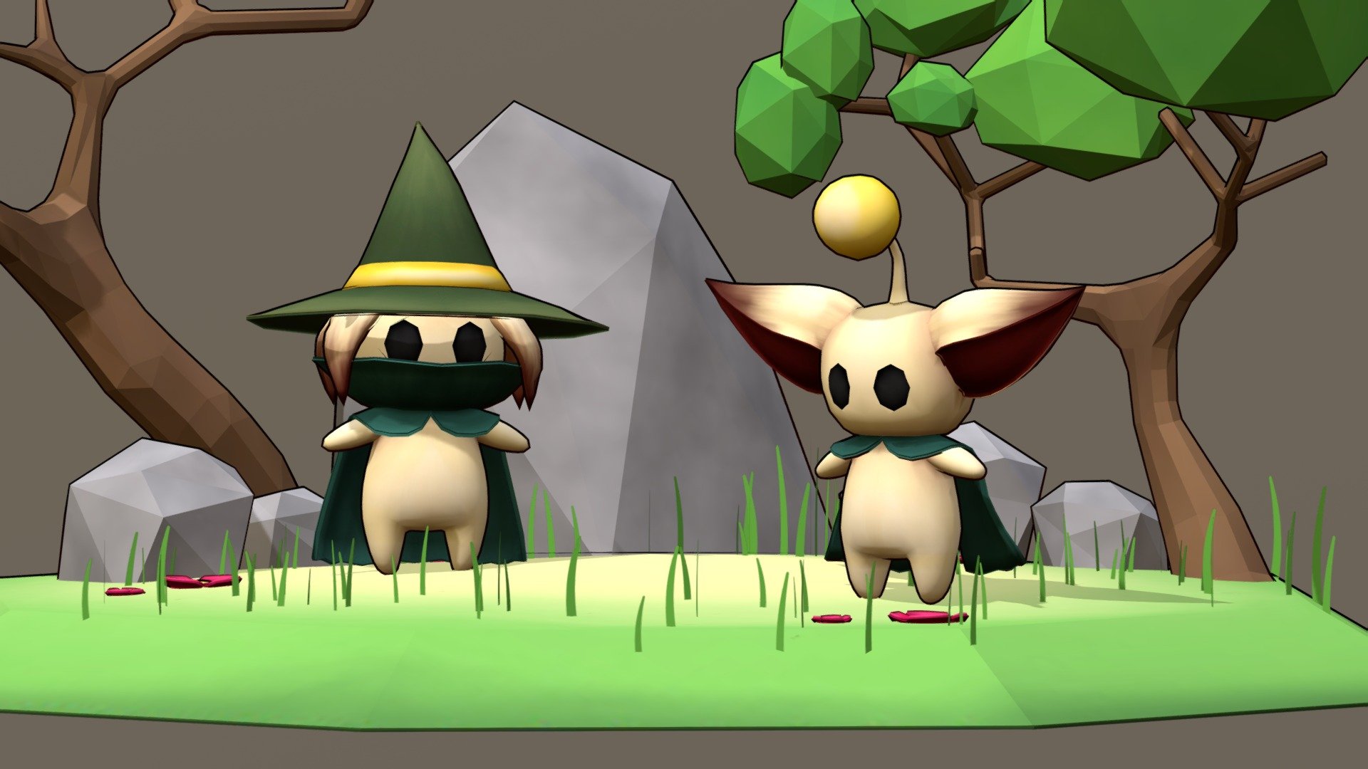 Bulbie and Pebbles - 3D model by l._a._d._ [869b1fc] - Sketchfab