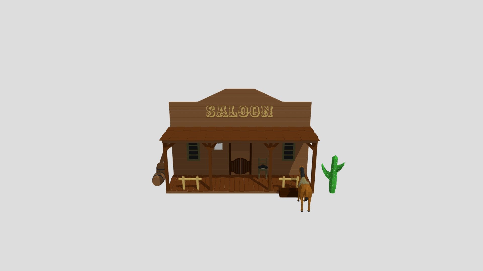 Low Poly Saloon - Download Free 3D model by coimosundlect197 [869bb8f ...