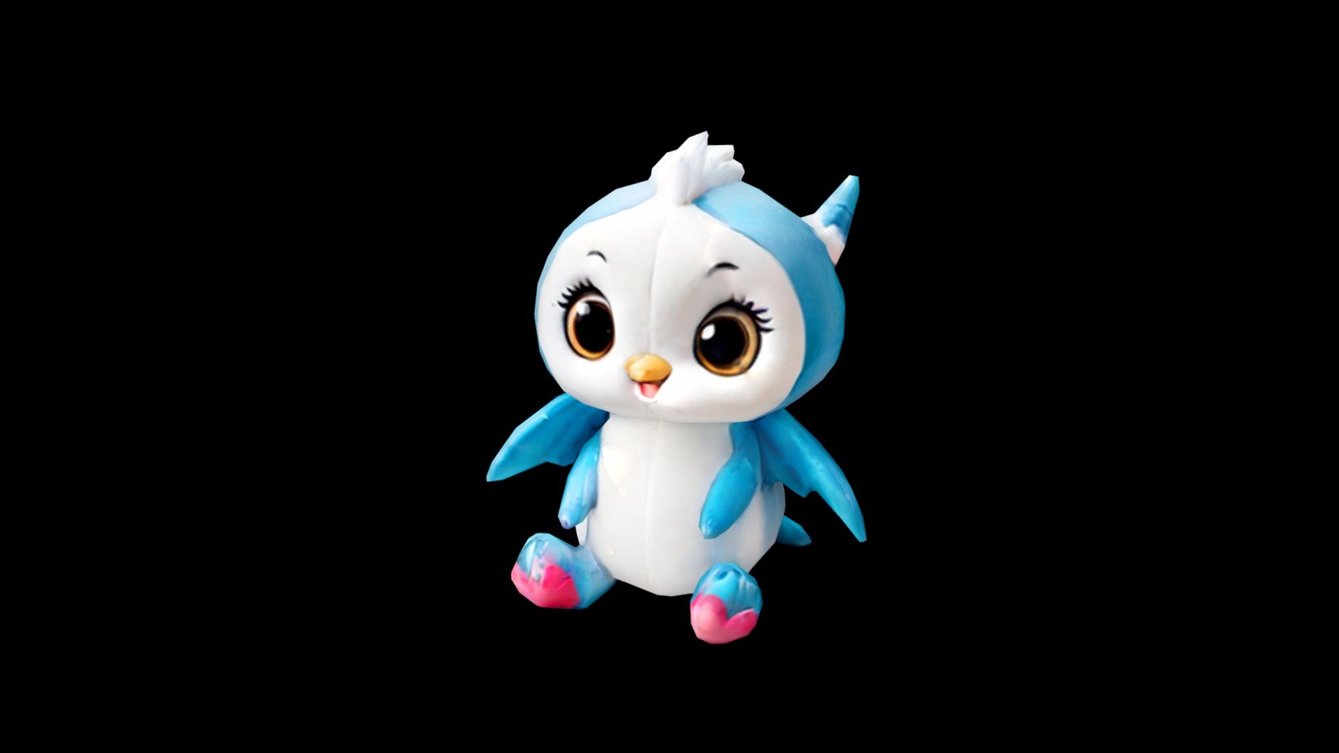 "Electric Blue Fictional Character Animation Azu - Download Free 3D ...