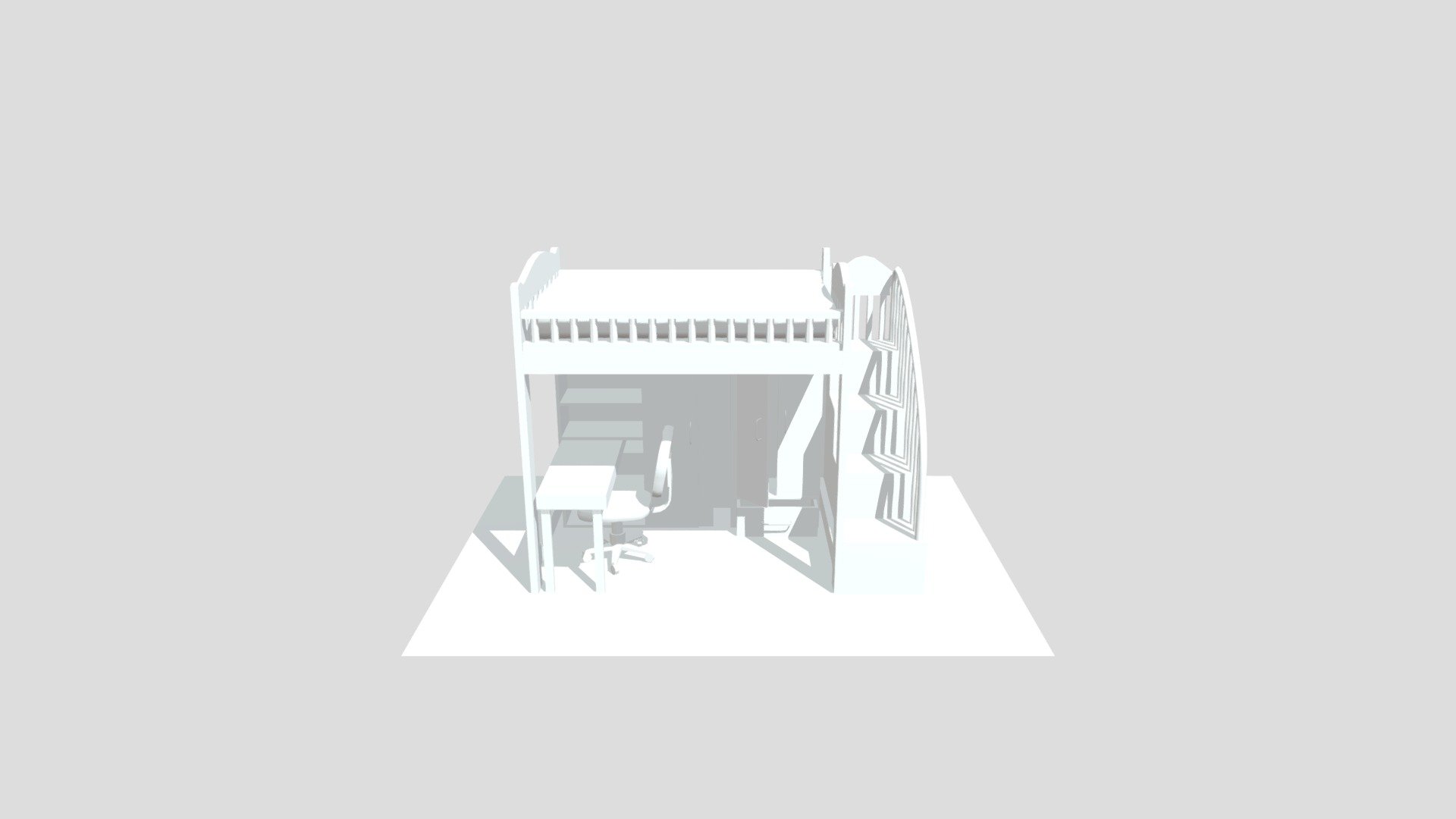 Loft Bed - Download Free 3D model by lisavivilacqua [86a5597] - Sketchfab