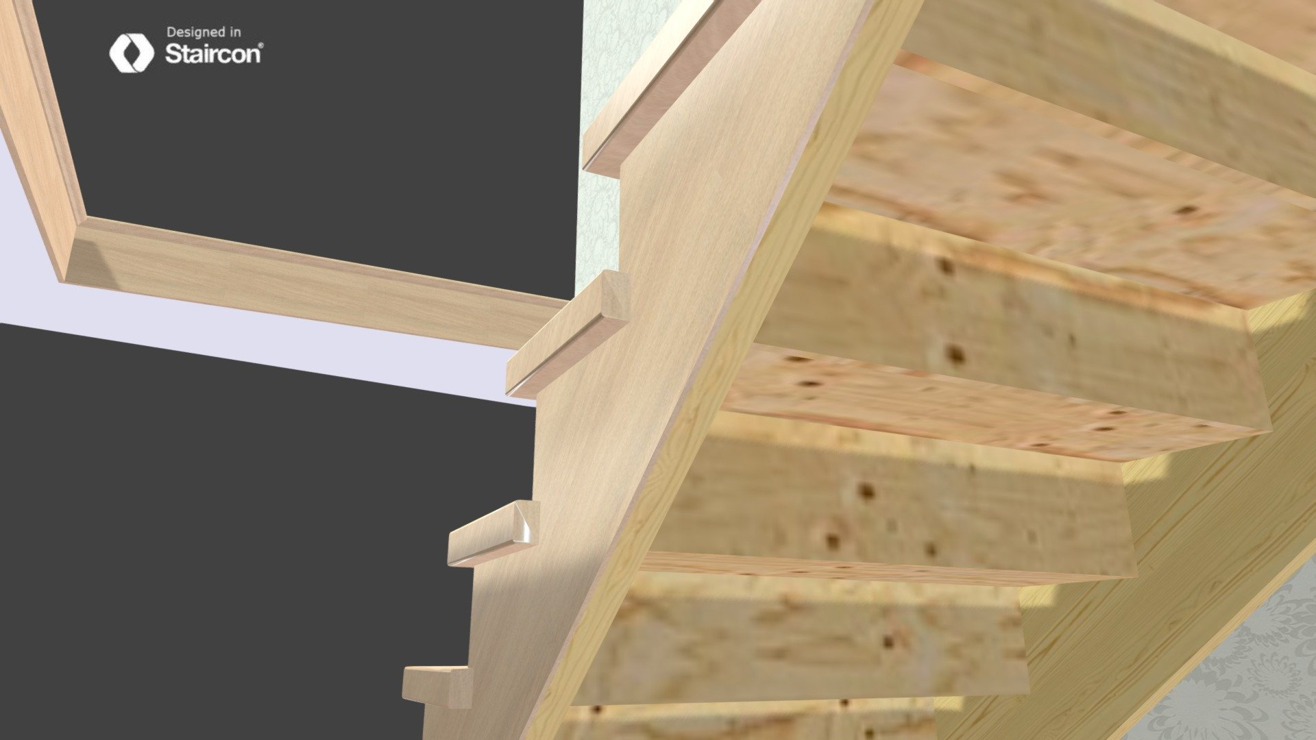 NR Framed Stair - 3D model by 3D Software for Stair Design and ...