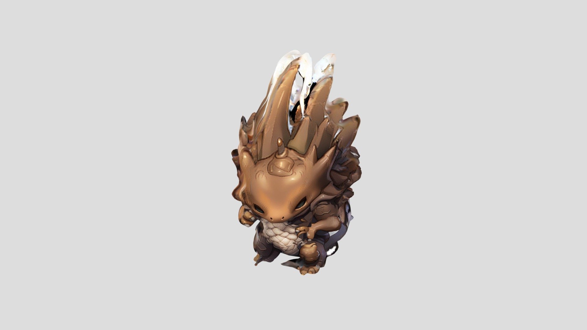 Cute Brown Monster Creature A small, brown mo - Download Free 3D model ...