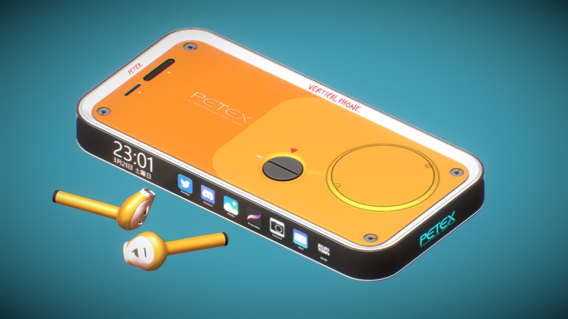 Vertical phone - 3D model by baka_akari [86aa151] - Sketchfab