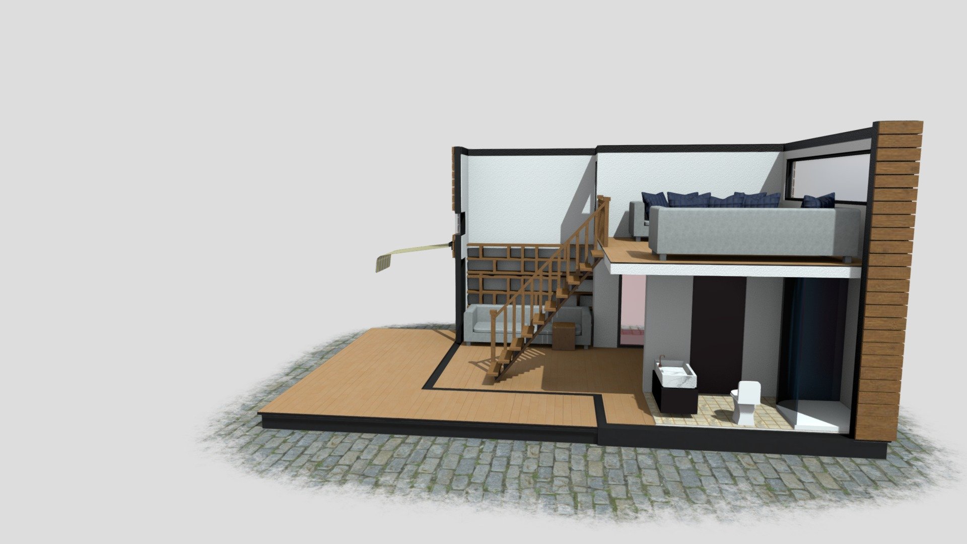 Tiny_house - Download Free 3D model by dustin.3009 [86ab979] - Sketchfab