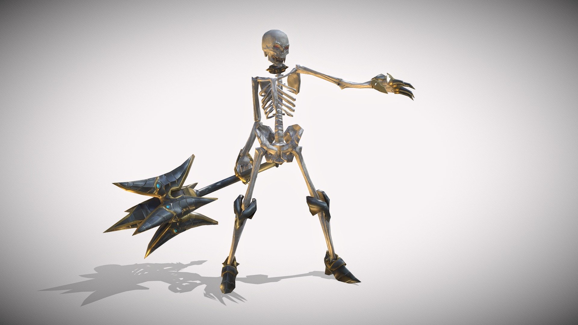 Skeleton Warrior 1 - Buy Royalty Free 3D model by Jacob Shearston (@JacobShearston) [86ad703 ...
