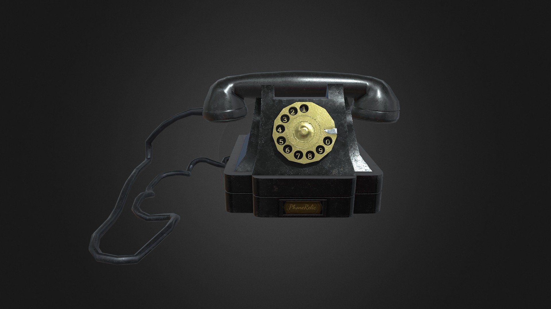 Vintage Phone With Cable. - Download Free 3D model by Green (@Green_1 ...