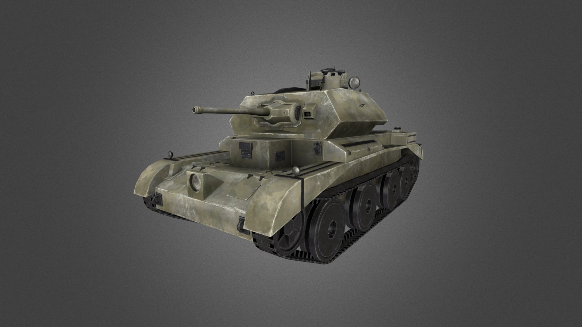 A13 Cruiser Mk II Tank - 3D model by CG Duck (@cg_duck) [86b0499 ...